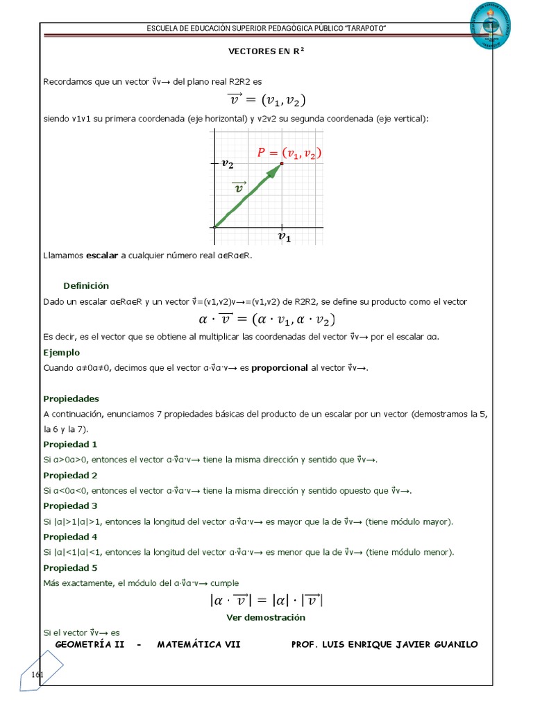 Proyeccion de Un Vector Sobre Otro Vector Resuelto | PDF | Escalar ...