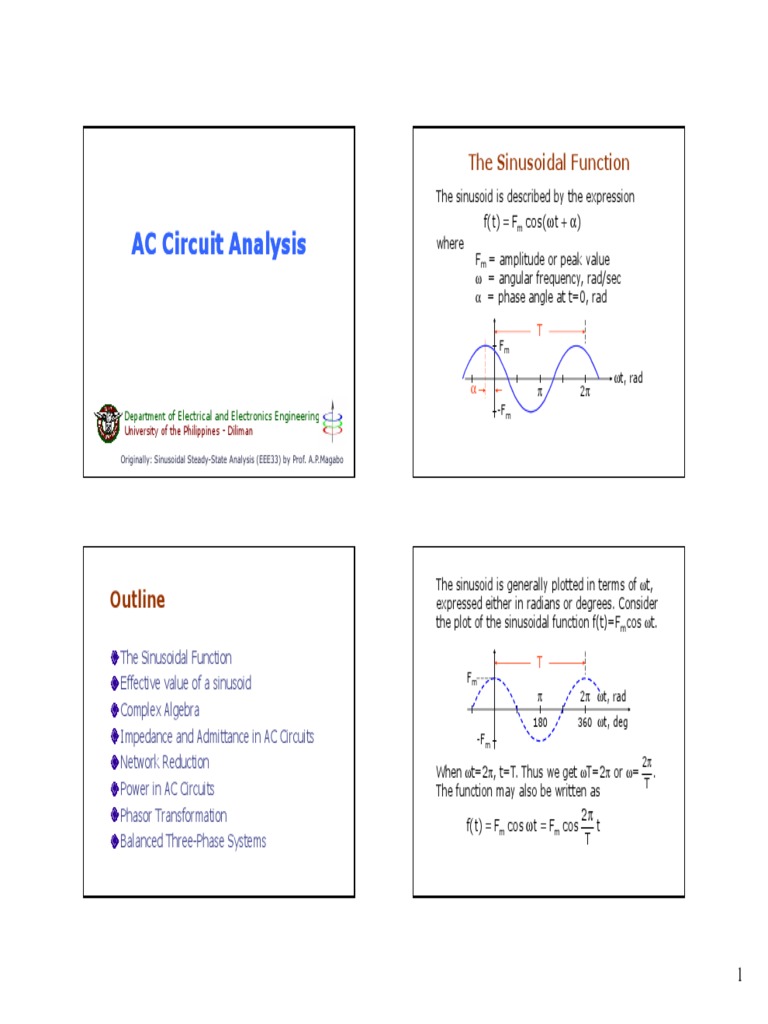 AC Circuit Analysis Fundamentals | PDF | Electrical Impedance ...
