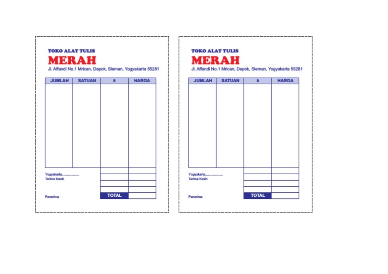 Nota Toko Merah | PDF