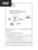 Grade 7 Gauss Contest Instructions | PDF | Mathematics