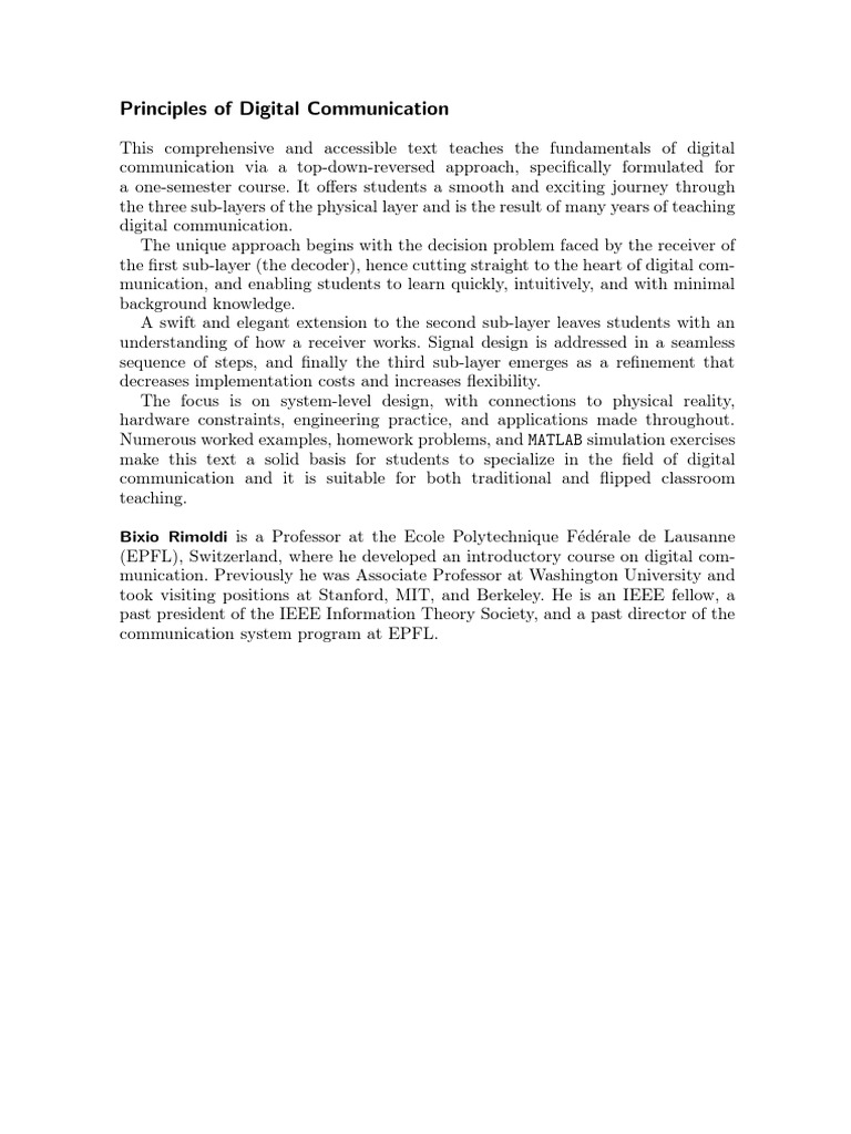 PDC BixioRimoldi | PDF | Modulation | Computer Network