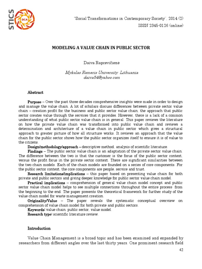 Public Sector Value Chain | PDF | Value Chain | Economies