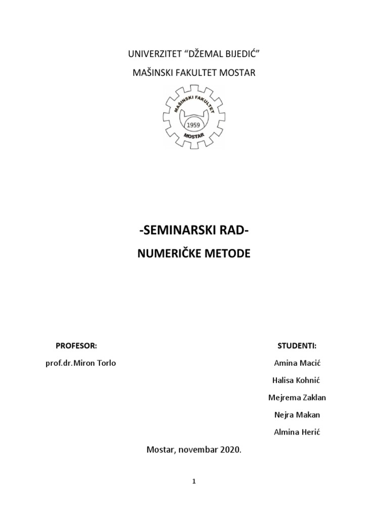 NUMERIČKE-METODE | PDF