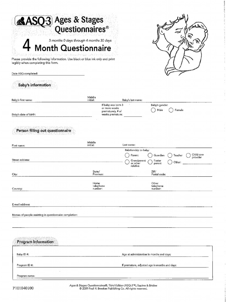 4 Month Questionnaire | PDF