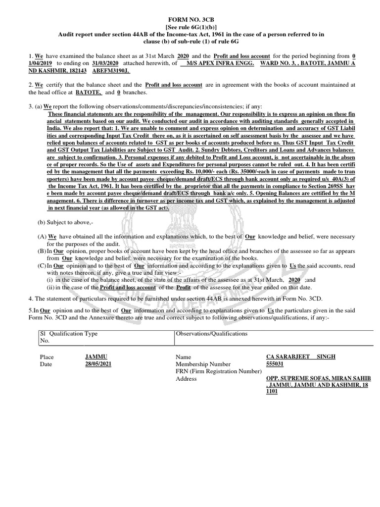 Form F3CB-3CD - Filed Form | PDF | Payments | Cheque