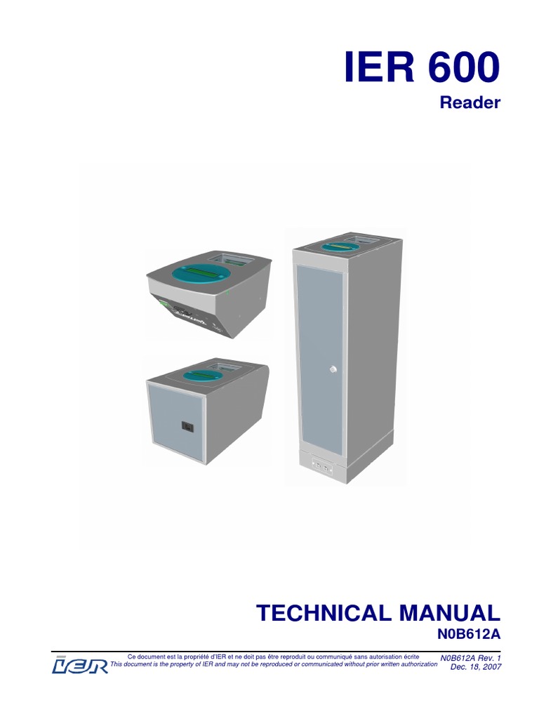 IER 600 TECHNICAL MANUAL N0B612A. Reader | PDF | Ip Address | Internet ...
