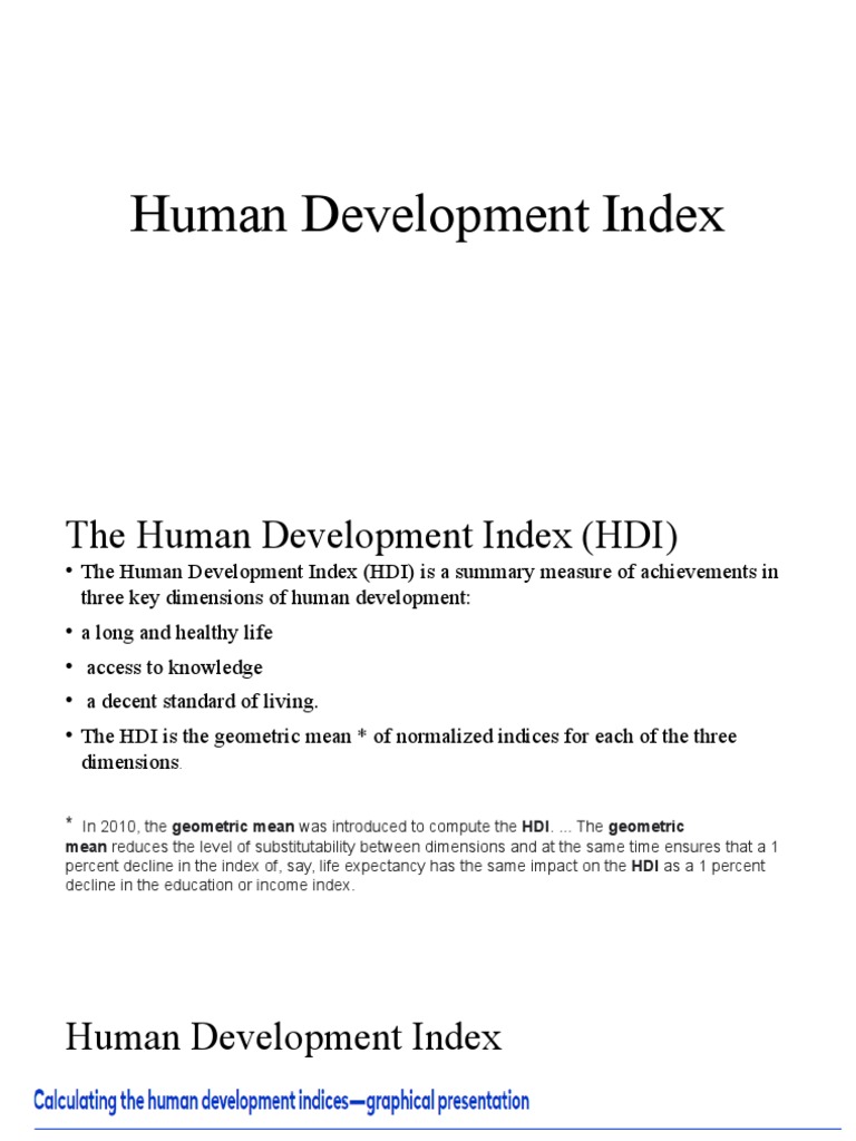 HDI Calculation | PDF | Human Development Index | Economies