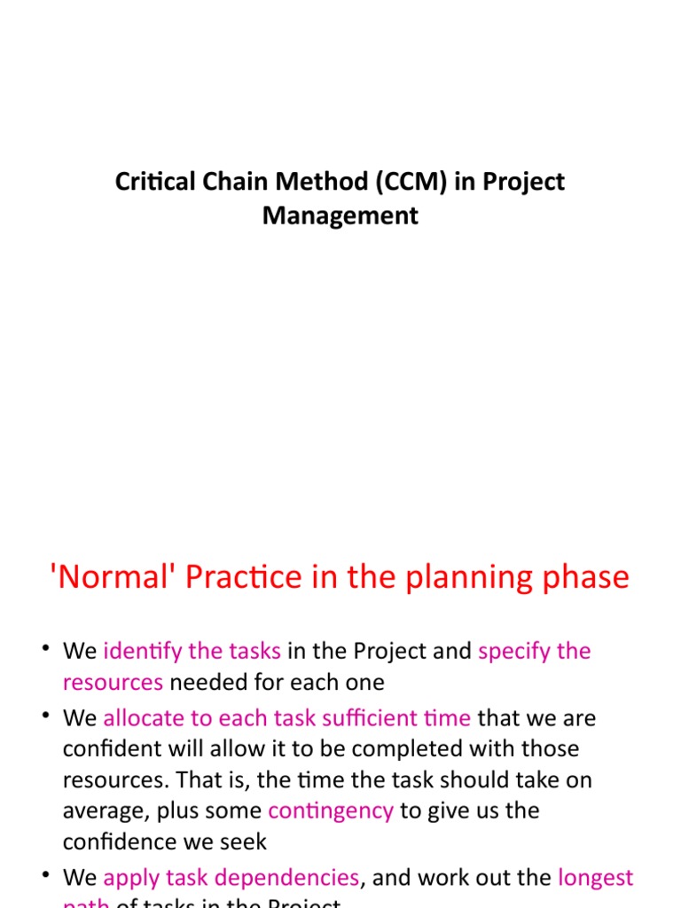 Critical Chain Method - APB | PDF | Systems Science | Economies