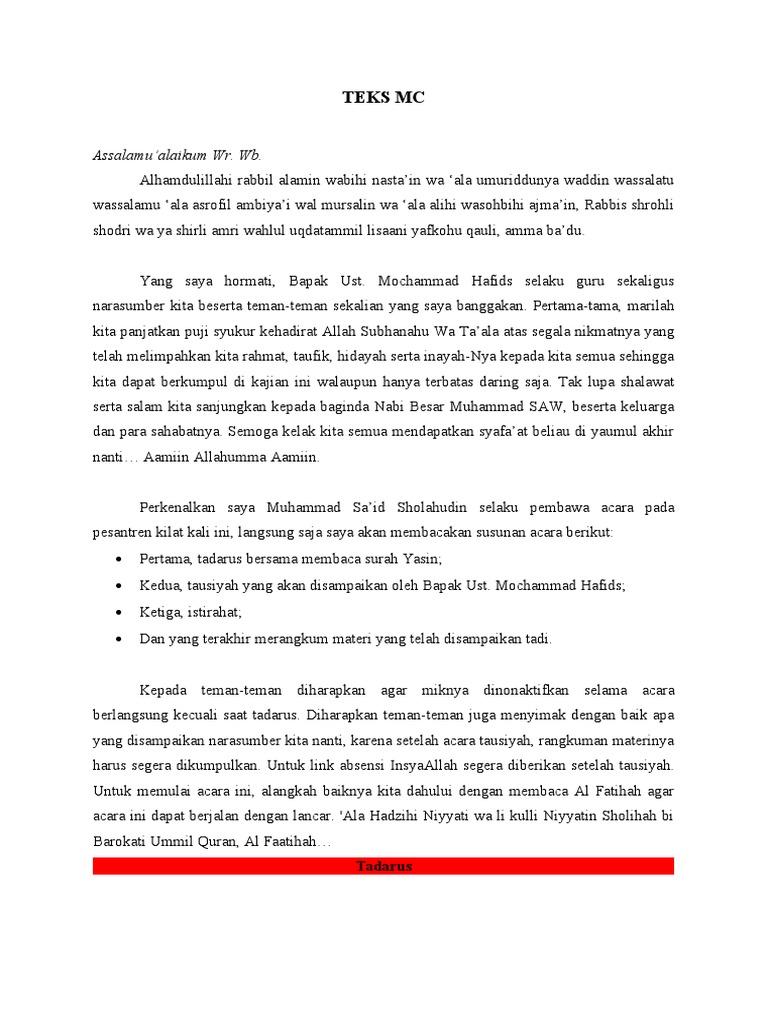 Teks MC | PDF