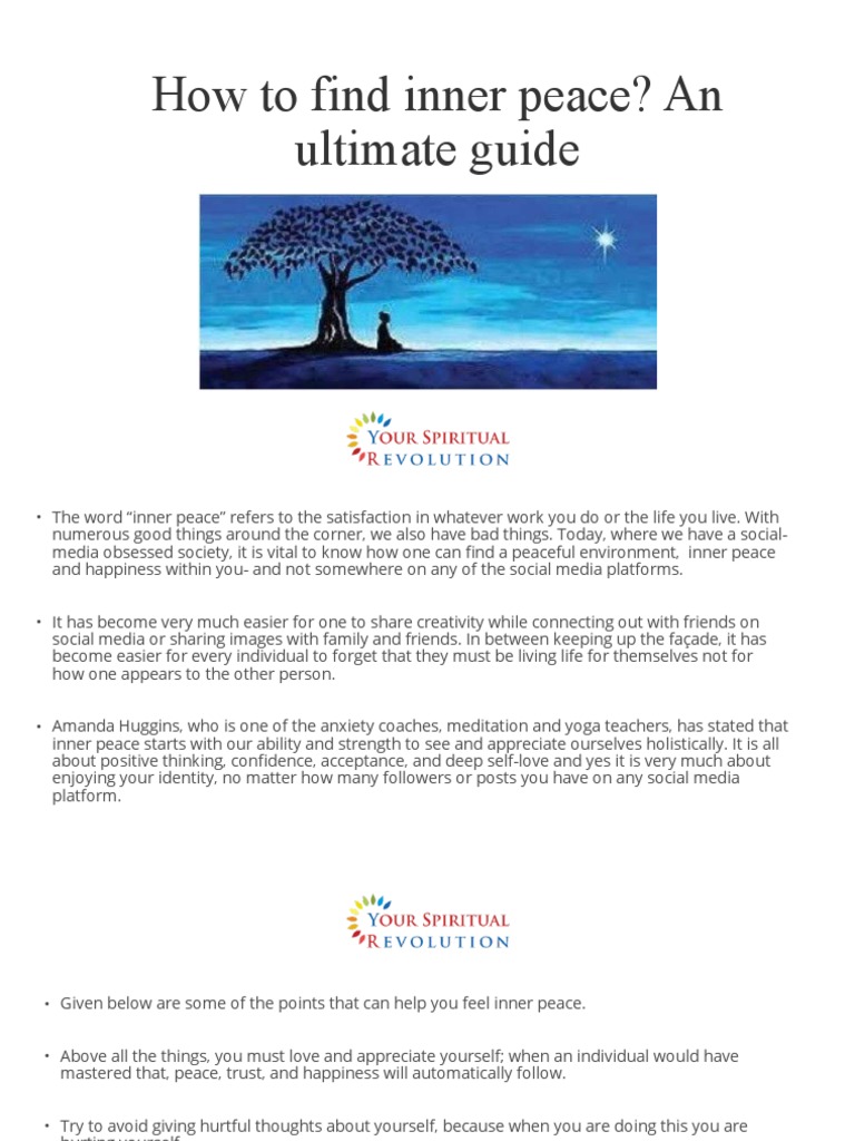 How To Find Inner Peace | PDF | Social Media | Popular Culture & Media ...