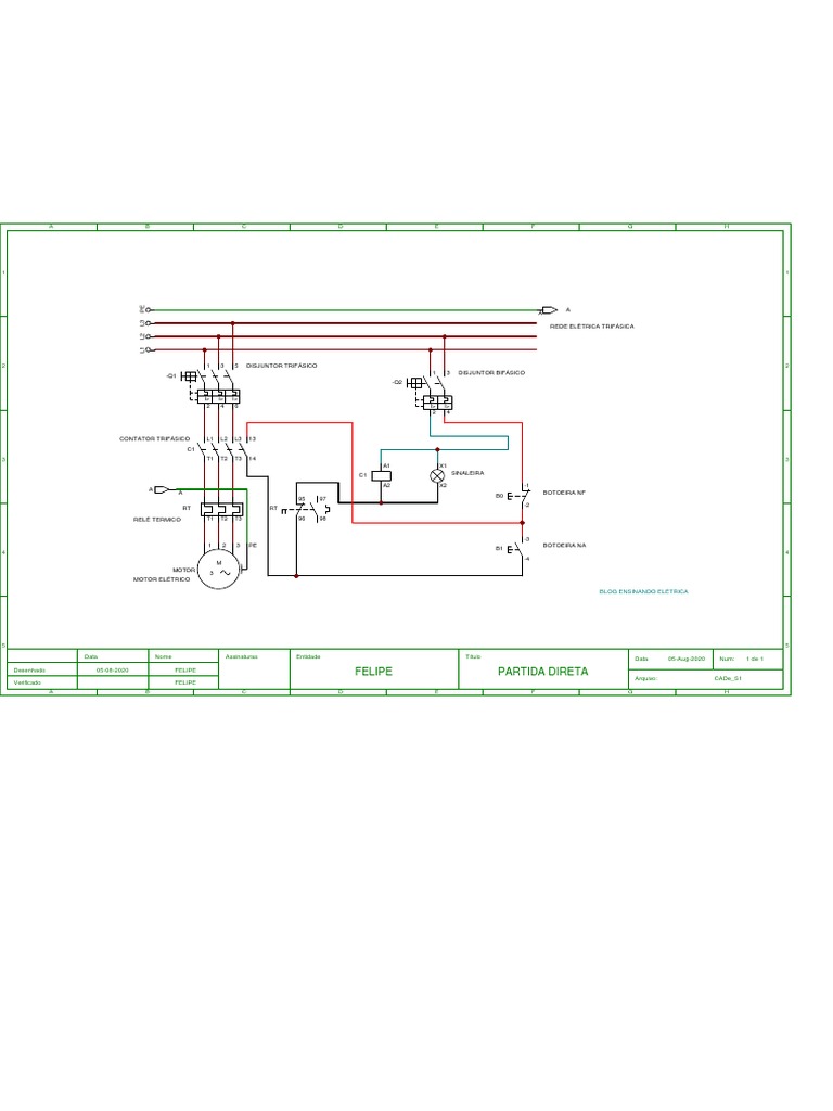 Partida Direta de Motor Trifásico | PDF | Engenharia Elétrica | Energia ...