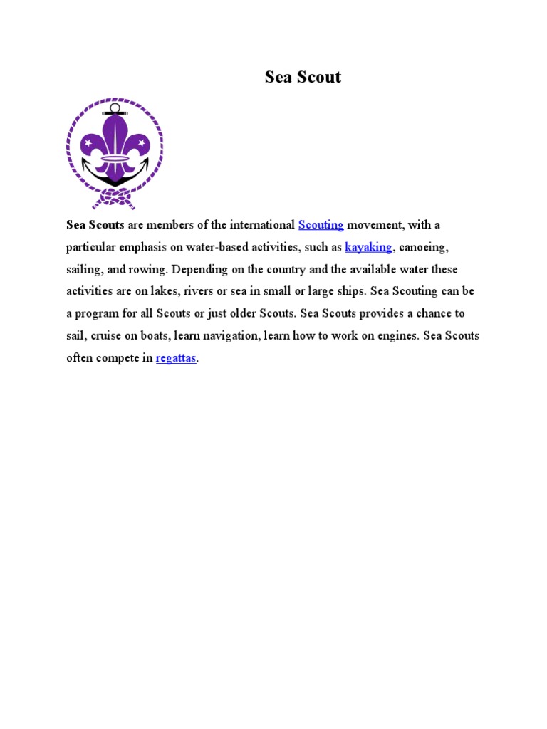 Sea Scout | PDF | Travel
