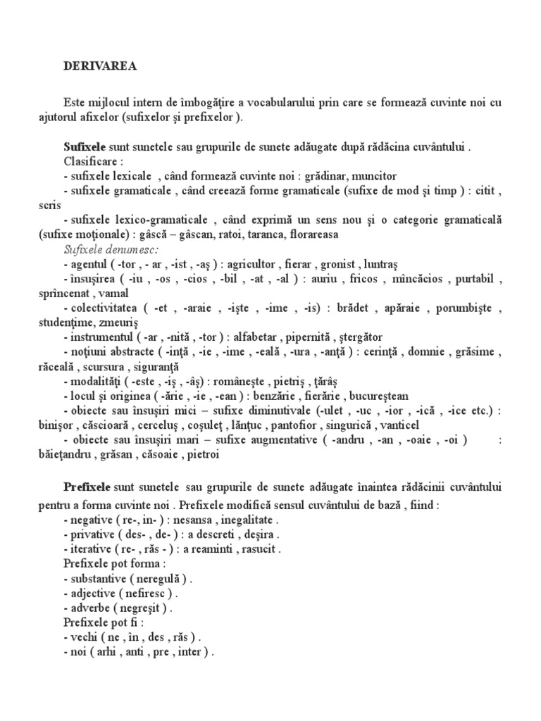 Derivare Compunere Conversiune | PDF