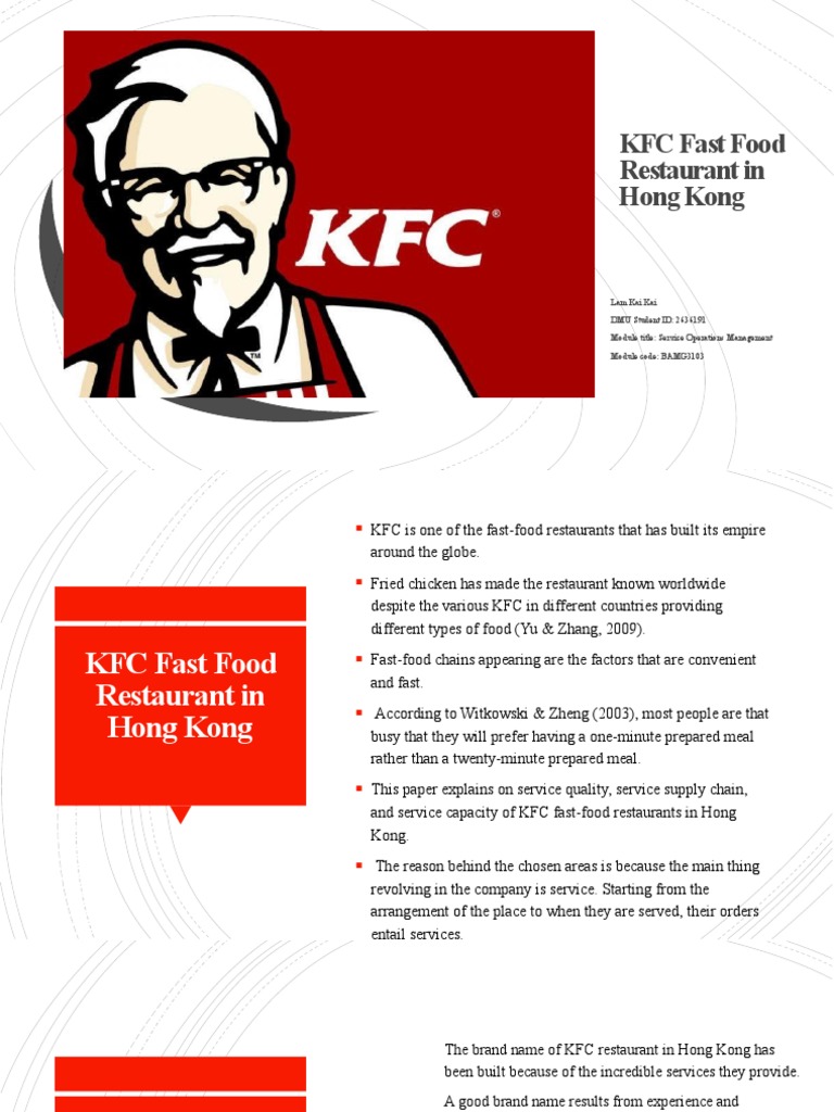 KFC Service Concept in Hong Kong | PDF | Fast Food Restaurants ...