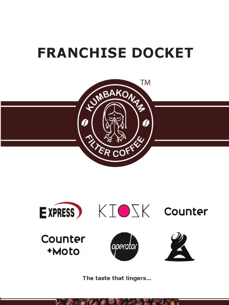 Franchise Docket Kumbakonam Filter Coffee - KUFICO Coffee Shop | PDF