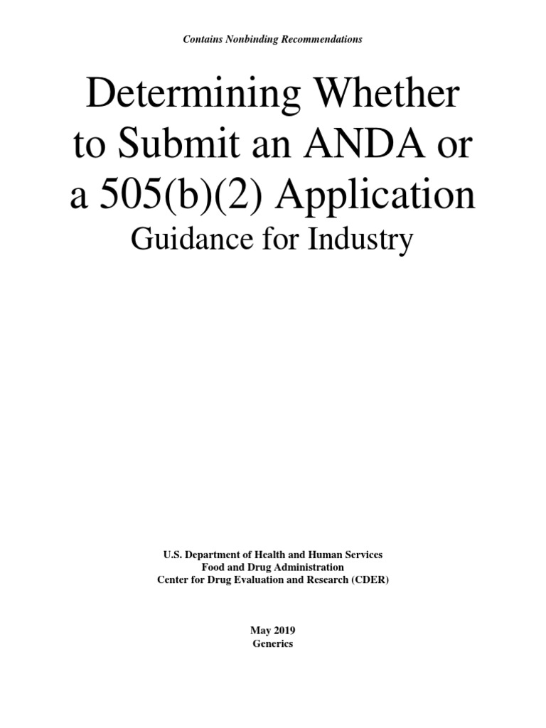 GUI - FINAL - Determining Whether To Submit An ANDA or A 505 (B) (2 ...