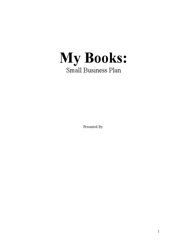 My Books:: Small Business Plan | PDF | Business | Marketing