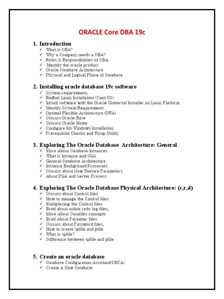 Oracle Core DBA | Download Free PDF | Backup | Databases