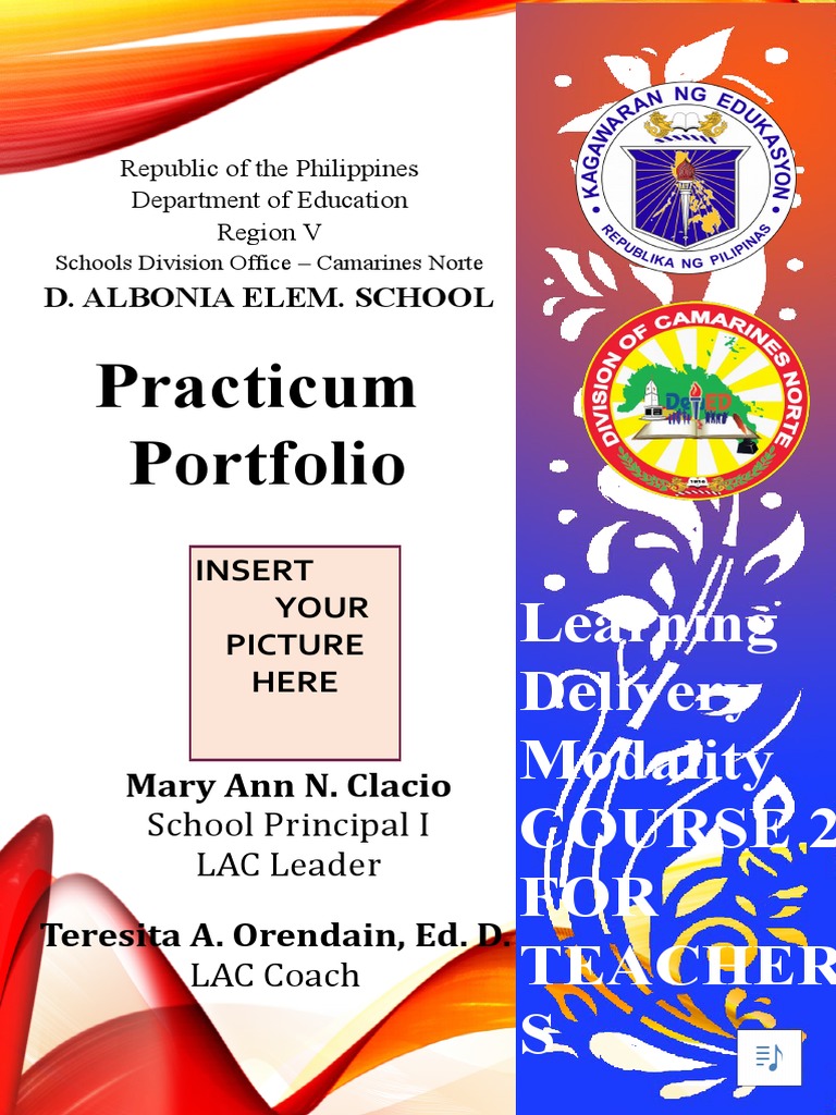 Practicum Portfolio: Learning Delivery Modality Course 2 FOR Teacher S | PDF | Teachers | Lesson ...