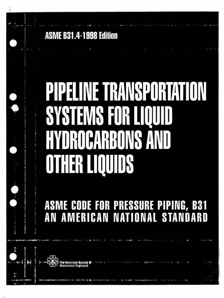 ASME B31-4 - CHAPTREI X (Offshore Liquid Pipline Systems) 4BB | PDF