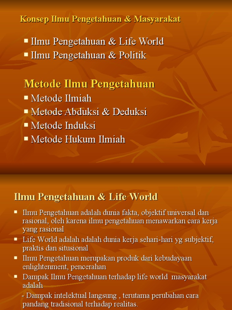 3 - Humaniora - Konsep Ilmu Pengetahuan | PDF