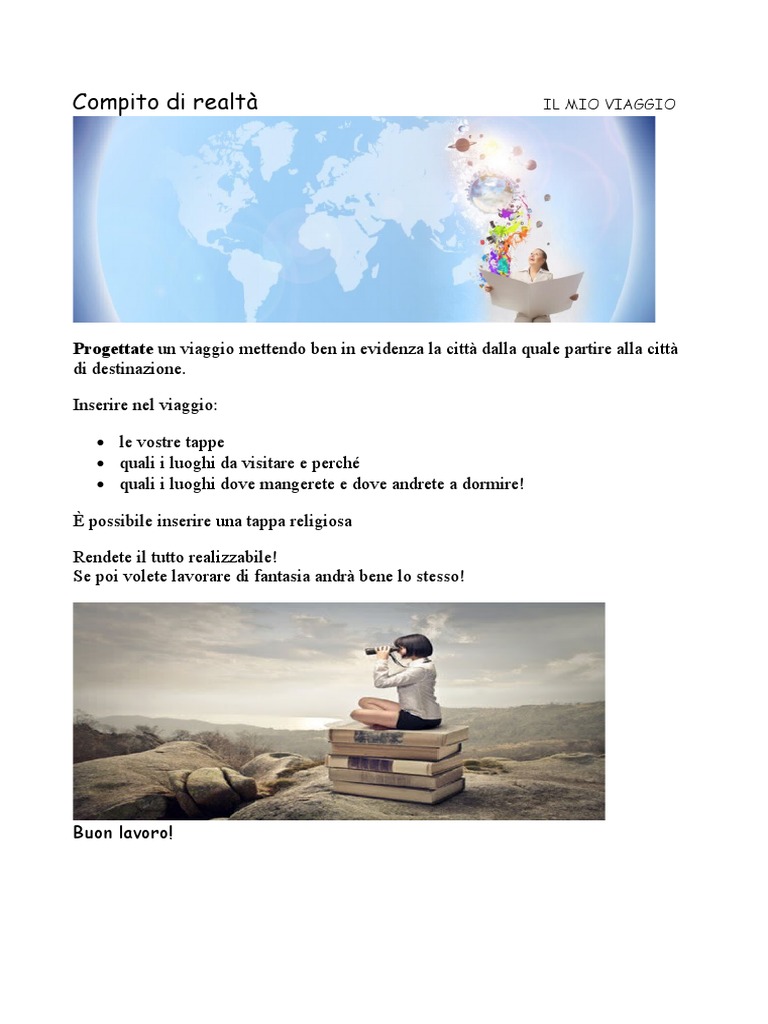 Compito Di Realtà Il Mio Viaggio | PDF