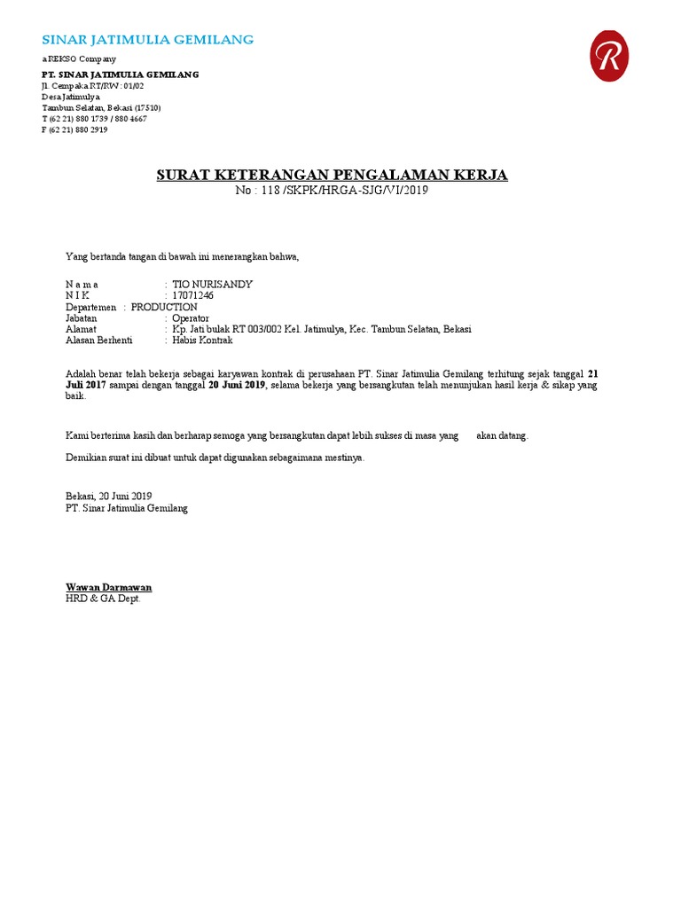 Pt. Sinar Jatimulia Gemilang | PDF