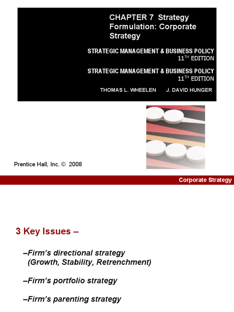 CHAPTER 7 Strategy Formulation: Corporate Strategy: Strategic ...