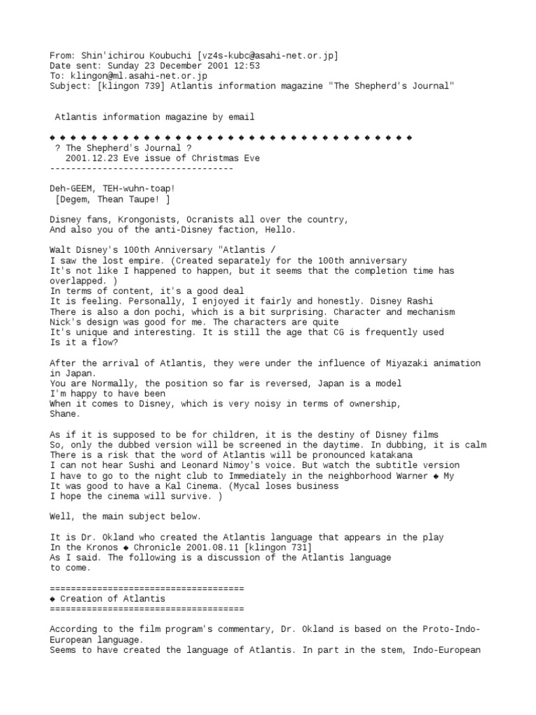 Atlantis Discussion | Download Free PDF | English Language | Vowel