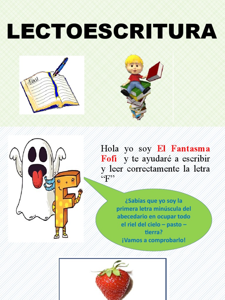 Actividades de lectoescritura con la F | PDF | Artes del Lenguaje y ...