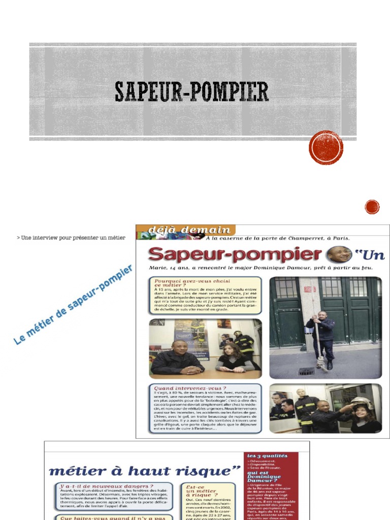 2 - Le Metier Du Sapeur-Pompier | PDF