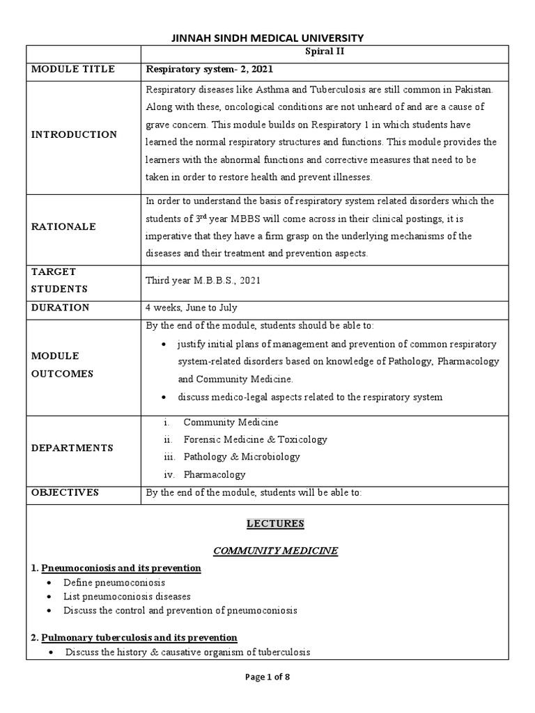 Respiratory-2 Study Guide 2021 | PDF | Respiratory Diseases | Pneumonia