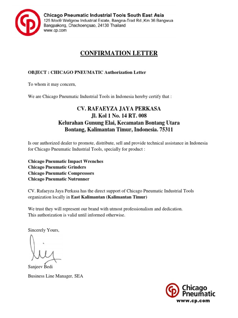 Distribution Letter Chicago Pneumatic | PDF