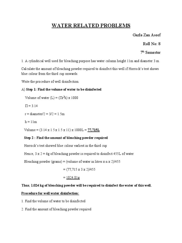 Water Related Problems | PDF | Water And The Environment | Physical ...