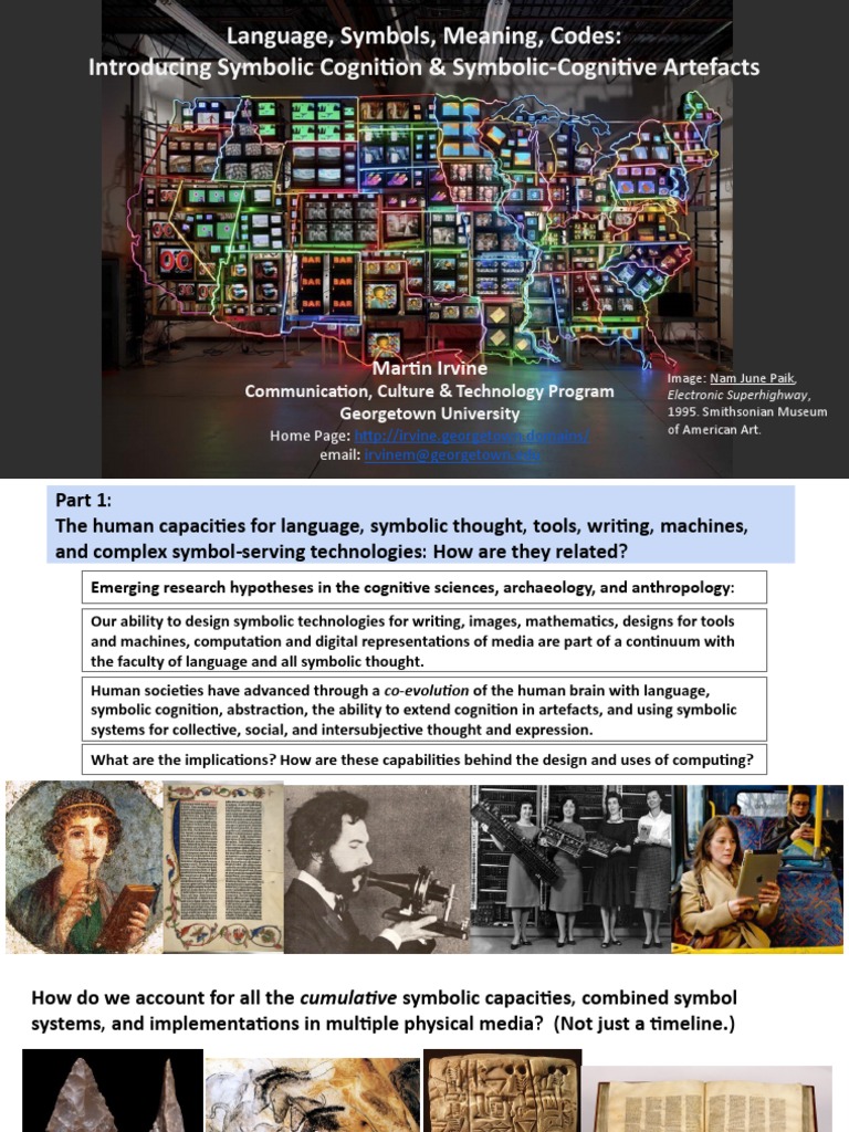 Language, Symbols, Meaning, Codes: Introducing Symbolic Cognition ...