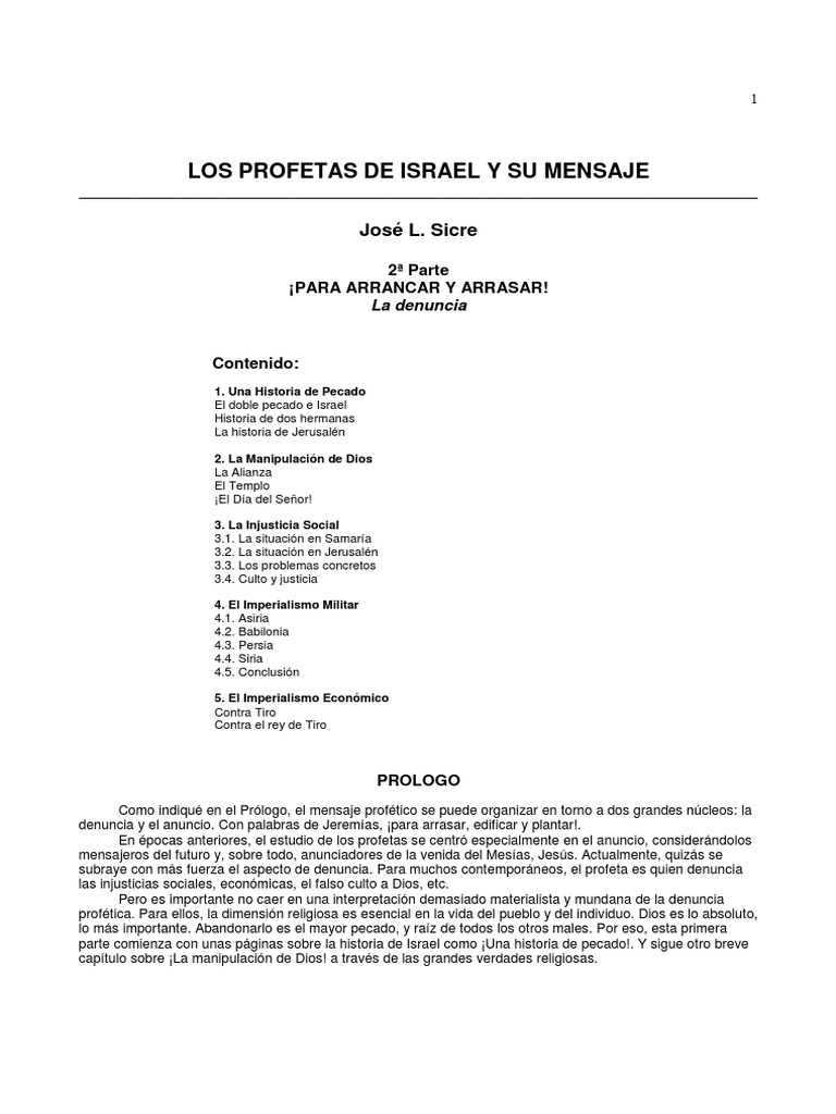 Los Profetas de Israel y Su Mensaje | PDF | Ezequiel | Samaria