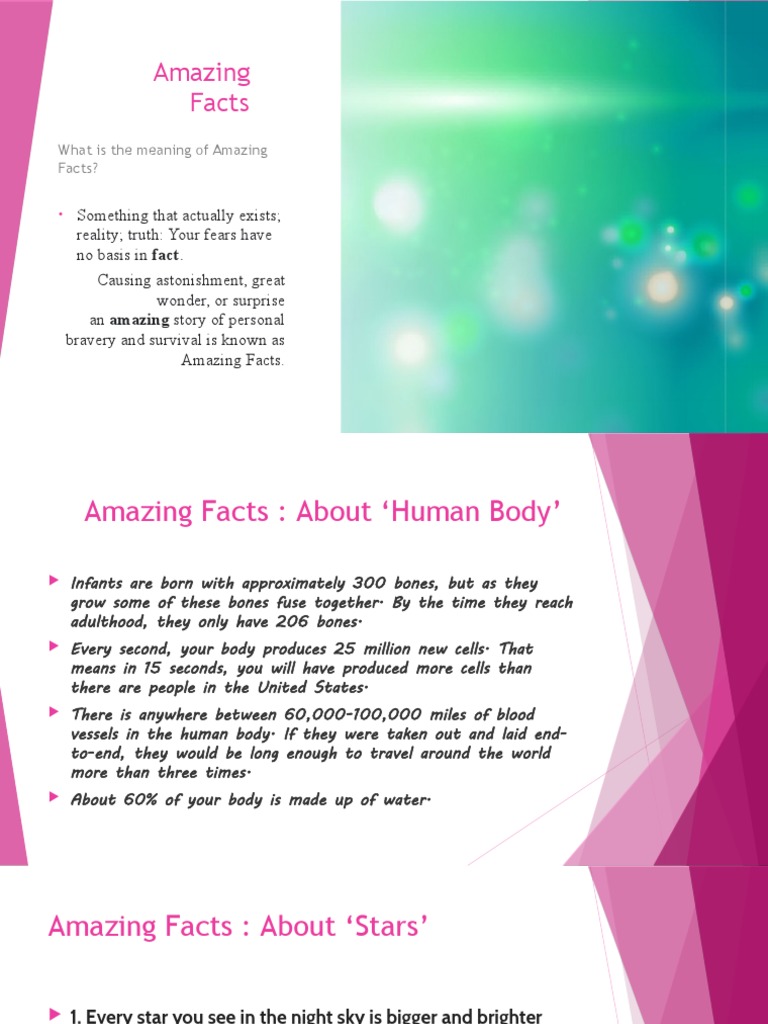What Is The Meaning of Amazing Facts? | PDF