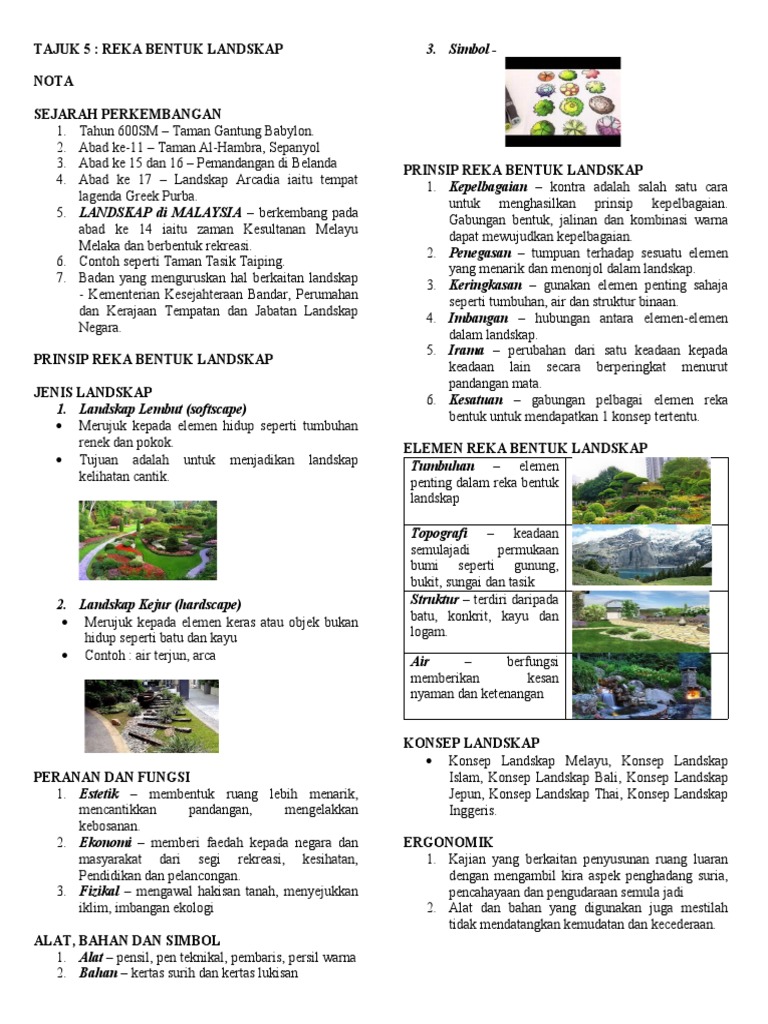Prinsip Reka Bentuk Landskap | PDF