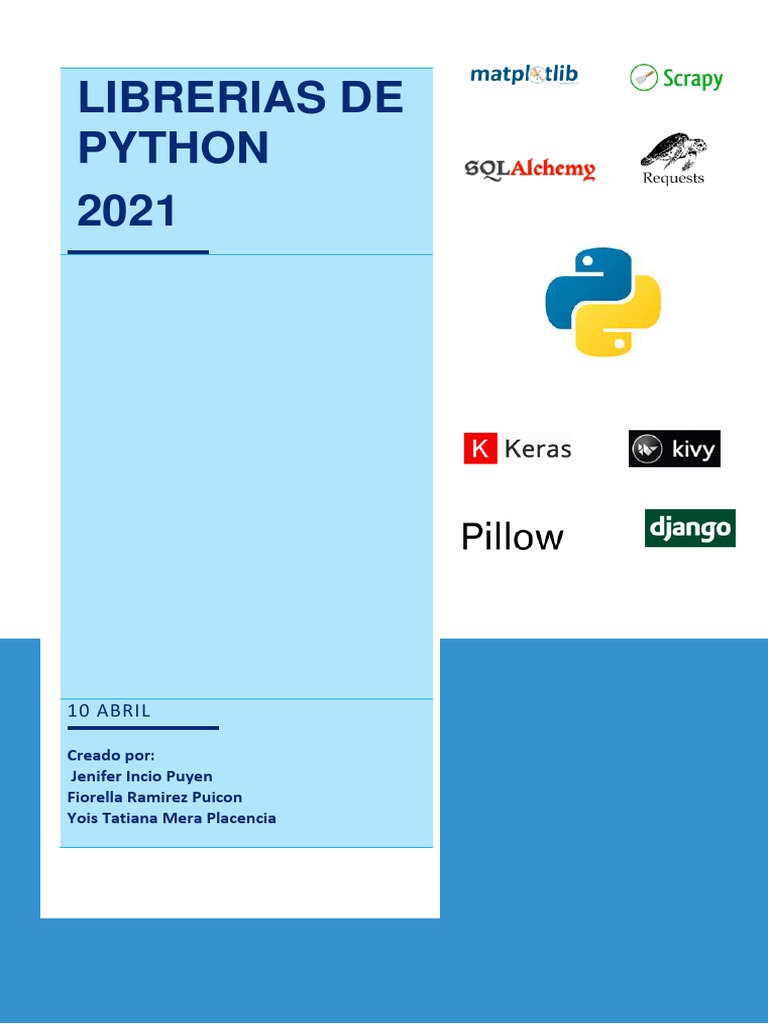 Librerias Python | PDF | Python (lenguaje de programación) | Red ...