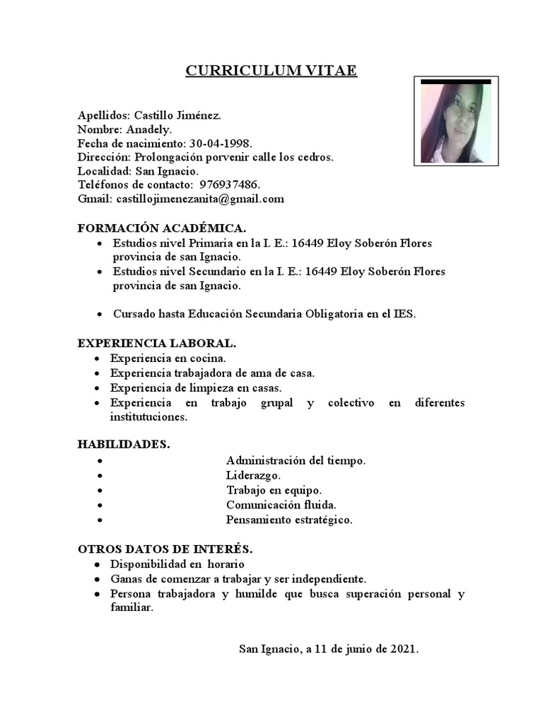 CURRICULUM-VITAE. Ana | PDF