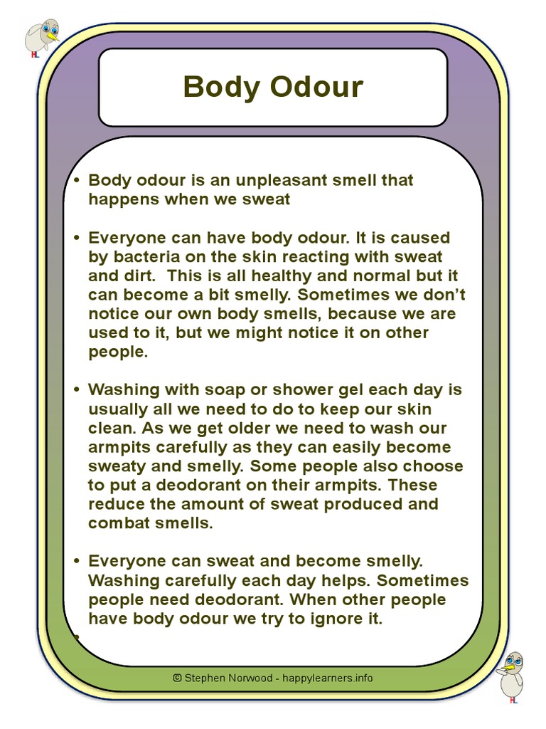 Body Odour: © Stephen Norwood - Happylearners - Info | PDF