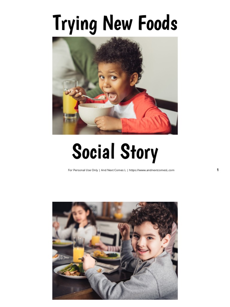 Trying New Foods Social Story | PDF | Taste | Potato