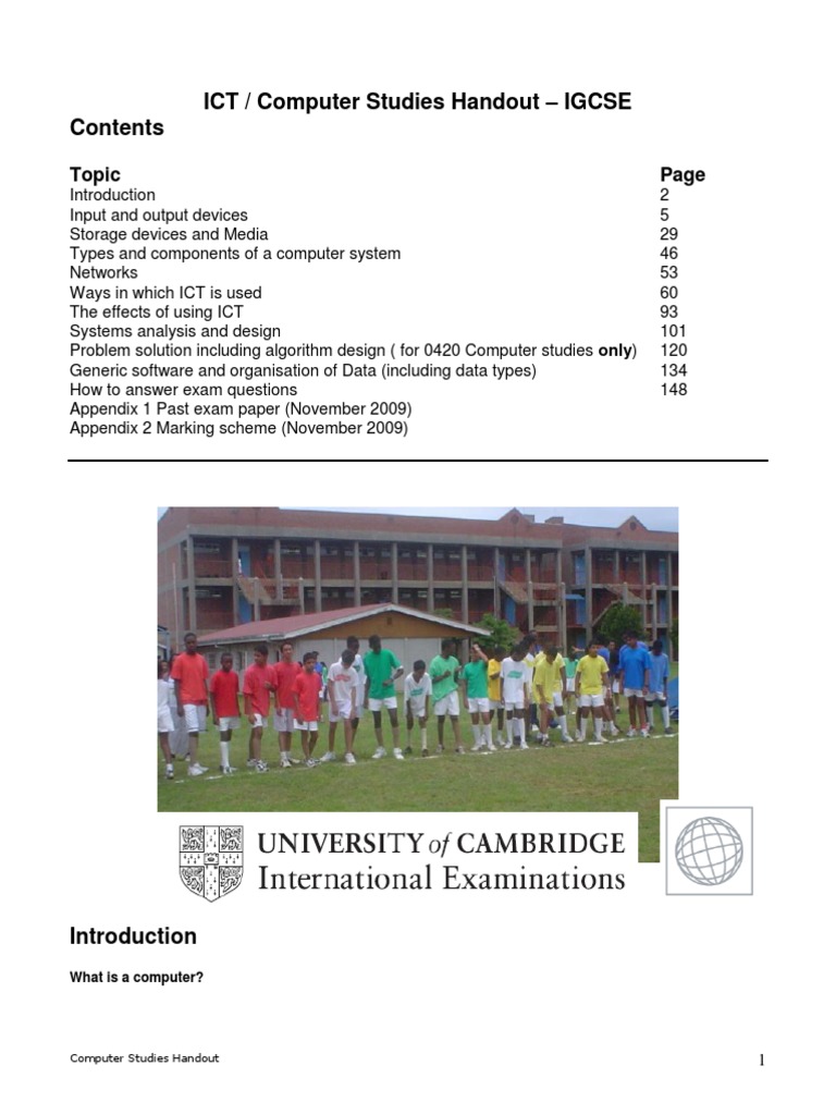 Computer Studies Handout | PDF | Smart Card | Image Scanner