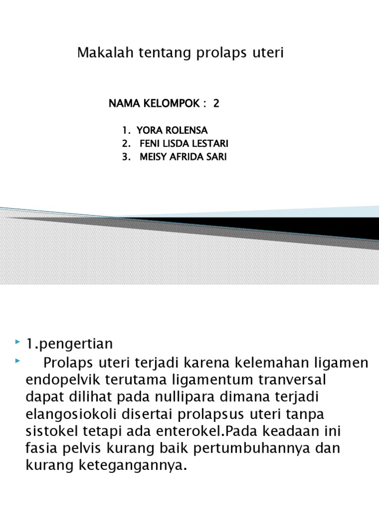 Prolaps Uteri | PDF