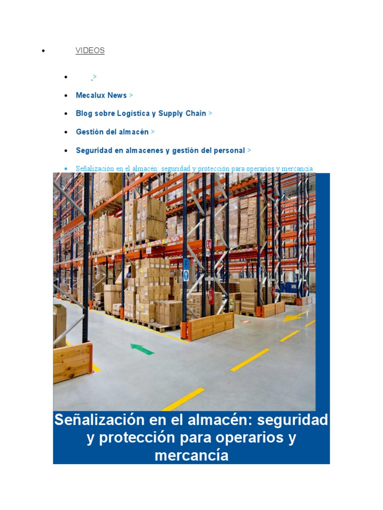 Guía completa sobre la señalización en almacenes: tipos de señales ...