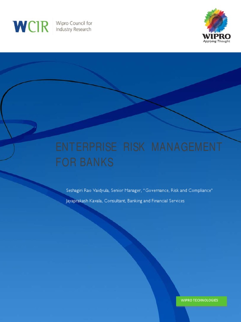 Enterprise Risk Management Framwork For Banks | PDF | Enterprise Risk ...