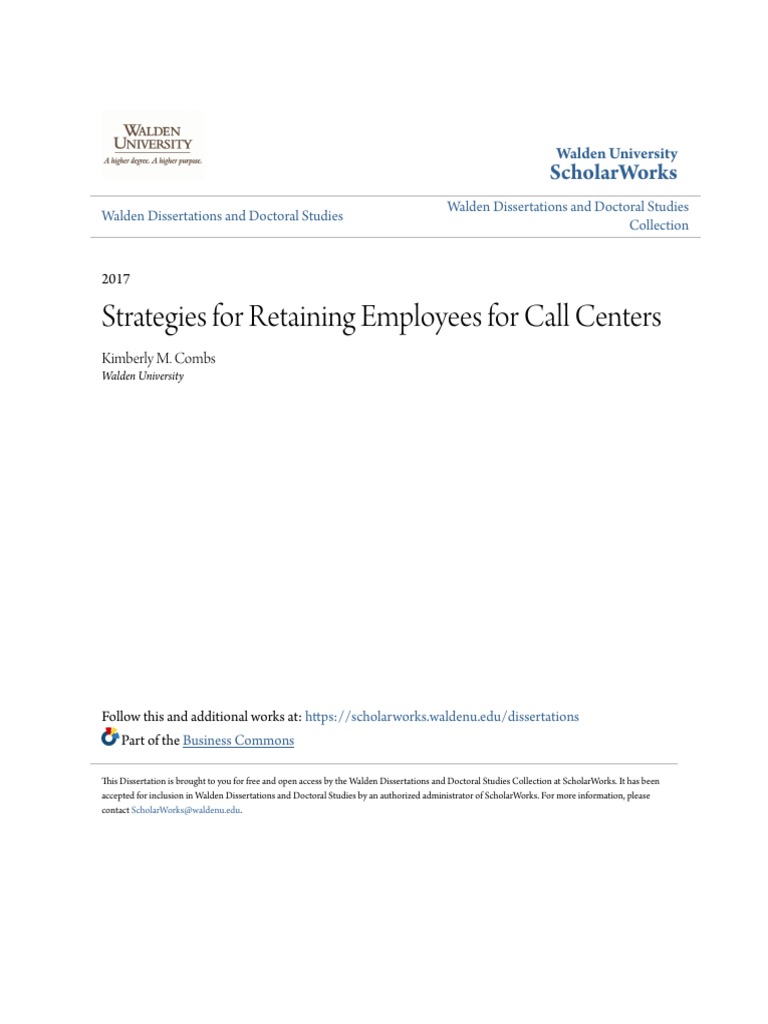 Strategies For Retaining Employees For Call Centers | PDF | Job ...