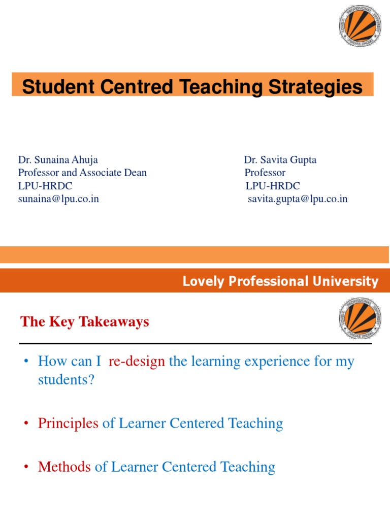 Student Centered Teaching | PDF | Teaching Method | Teachers