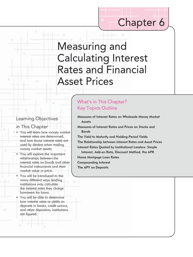 Chapter 6 - Measuring and Calculating Interest Rates and Financial ...