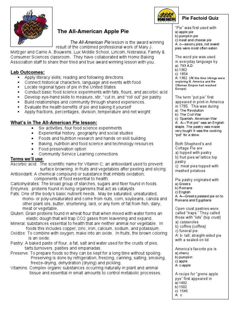 The All-American Apple Pie | PDF | Flour | Dough